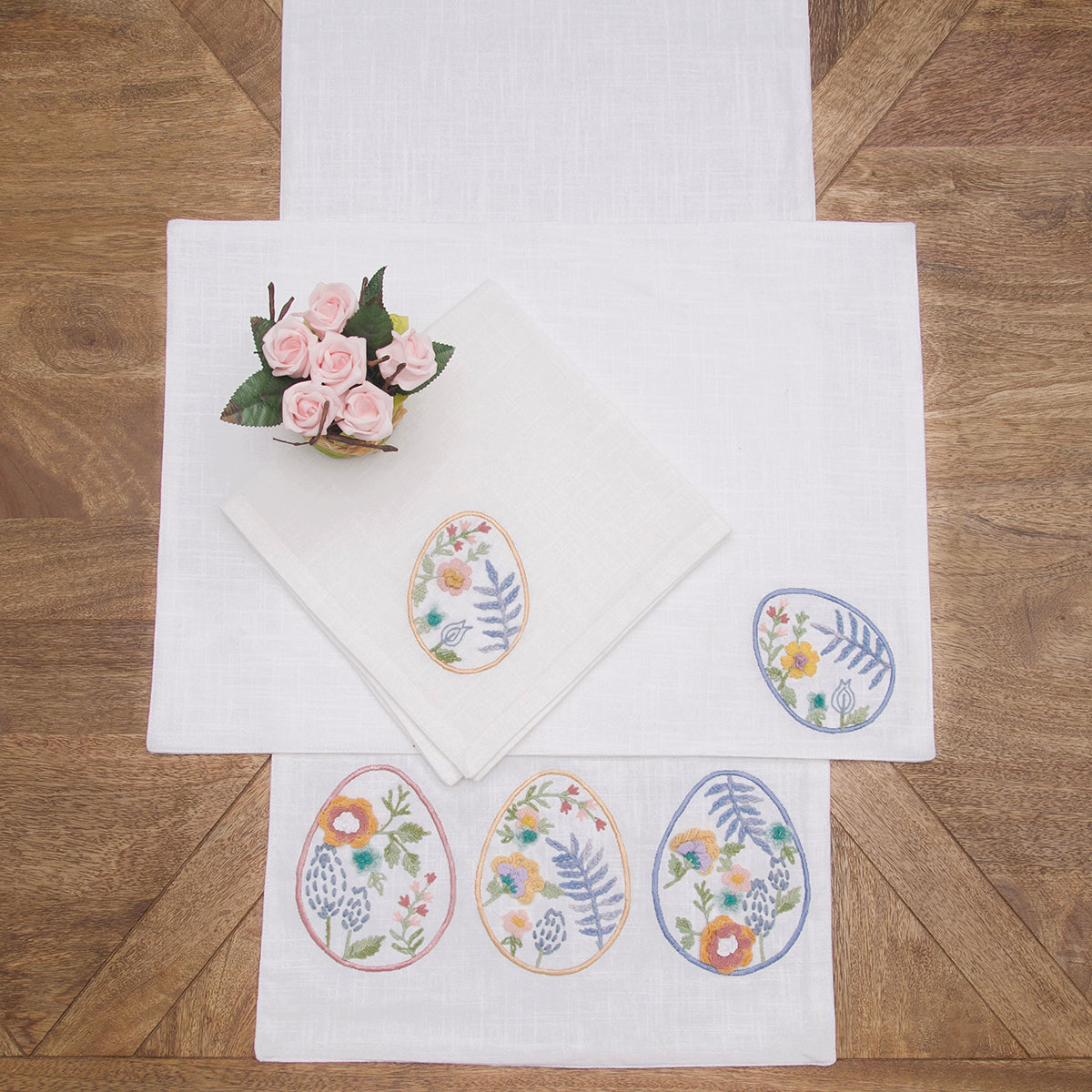 Elegant Easter Egg Table Linens – C&F Enterprises, Inc.