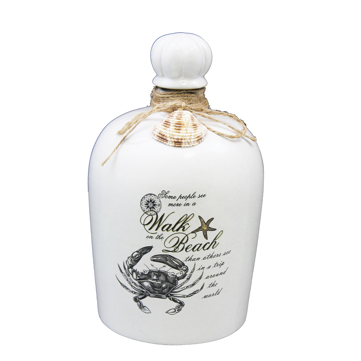 White Ceramic Jug with Crab – C&F Enterprises, Inc.