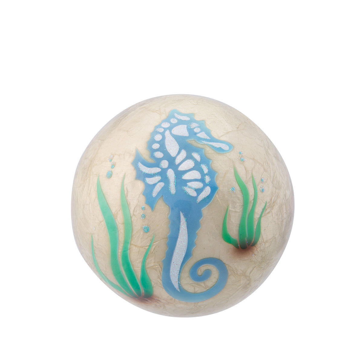 Capiz Ball with Blue Seahorse – C&F Enterprises, Inc.