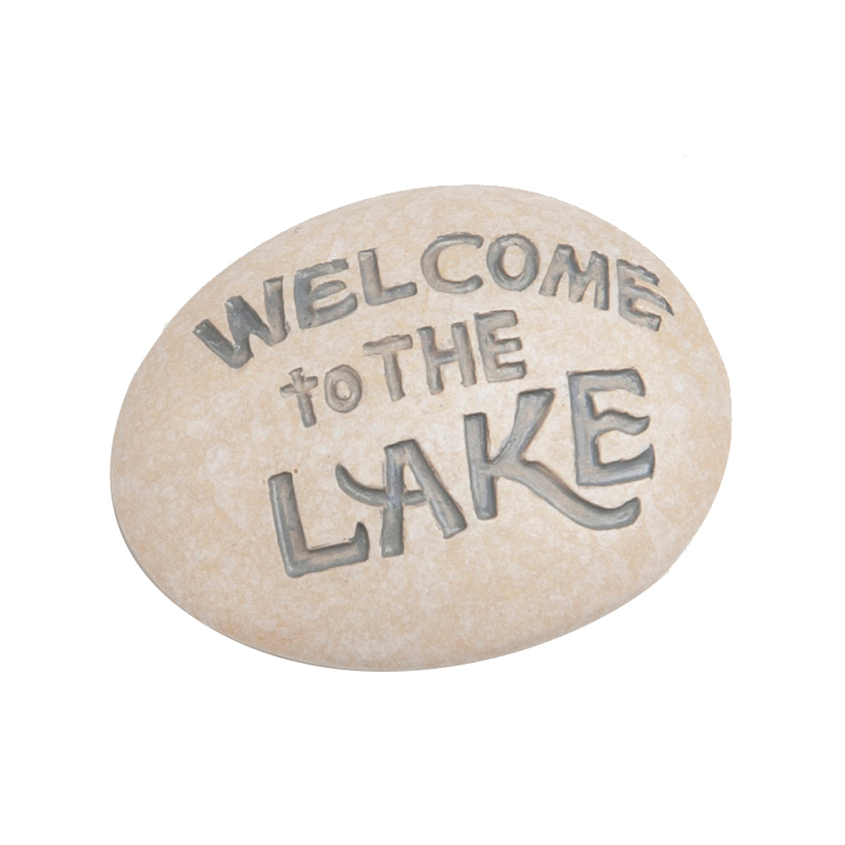 Polyresin Welcome To The Lake Pebble – C&F Enterprises, Inc.