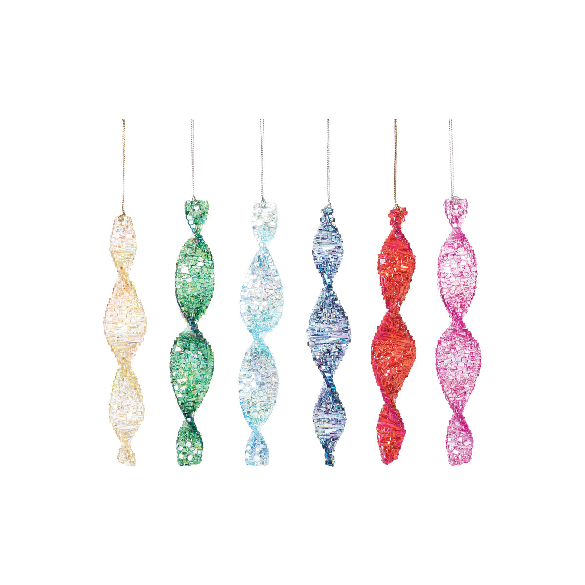 Boho Acrylic Ribbon Ornament, Set of 6 – C&F Enterprises, Inc.