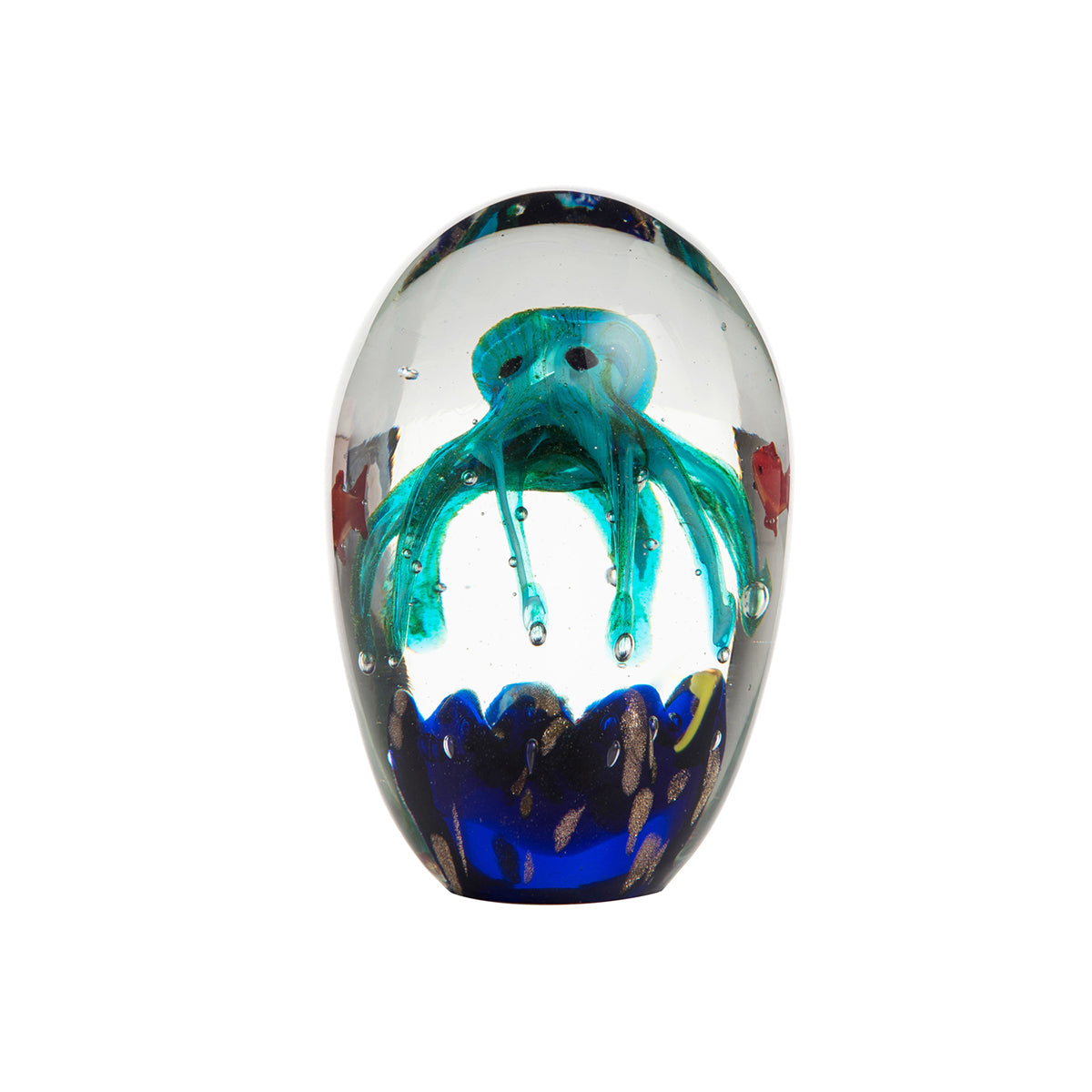 5.1 in. Glass Octopus and Fish Paperweight – C&F Enterprises, Inc.