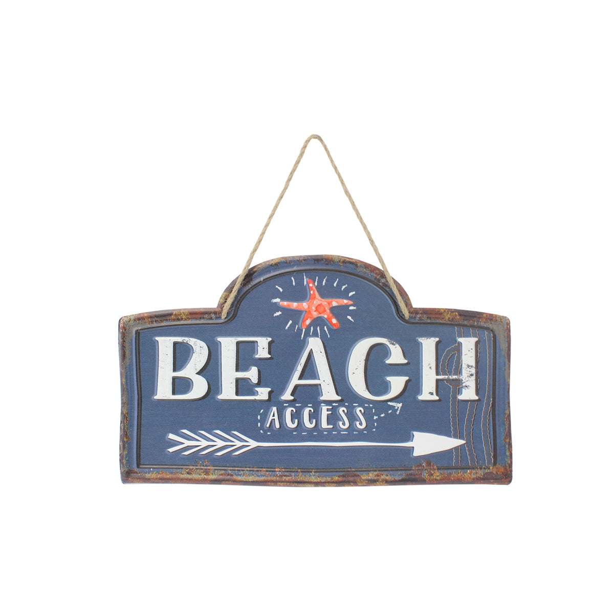 15 in. MDF Metal Blue Beach Access Sign – C&F Enterprises, Inc.