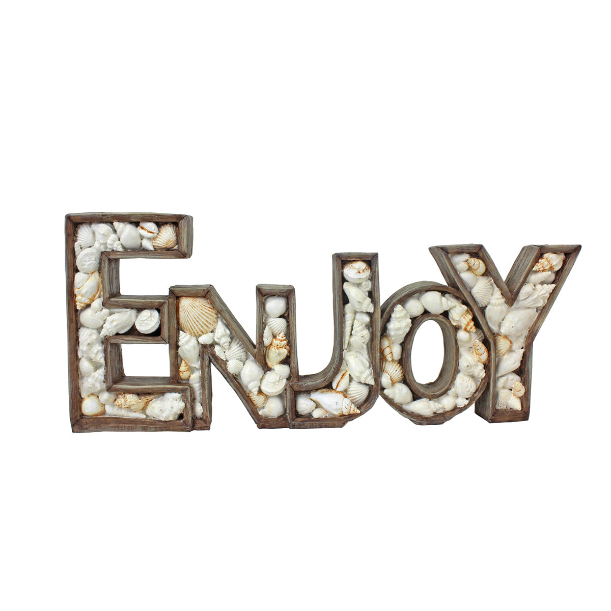 15.9 in. Polyresin Enjoy Shell & Wood Style Figure – C&F Enterprises, Inc.