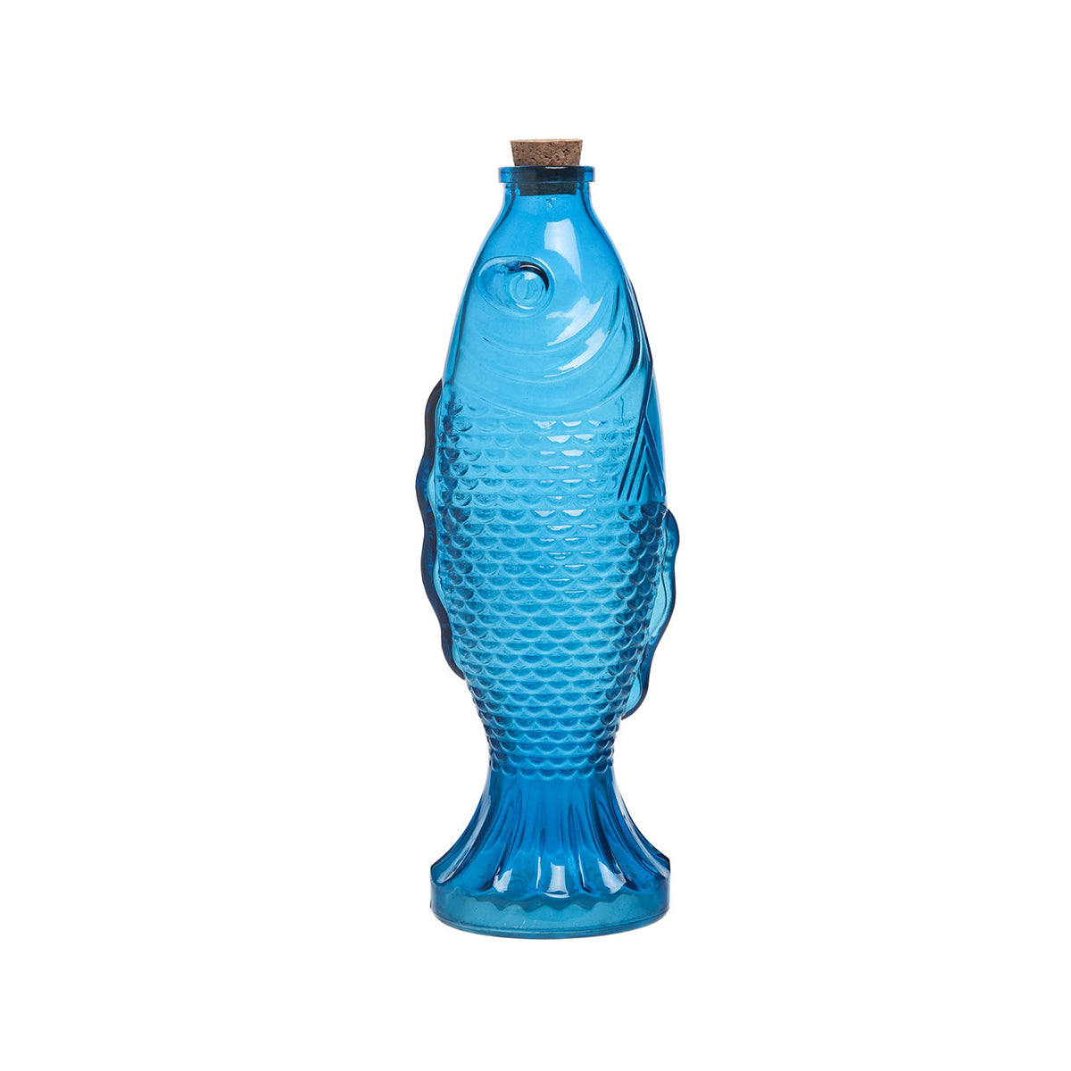 Large Blue Glass Fish Corked Bottle – C&F Enterprises, Inc.