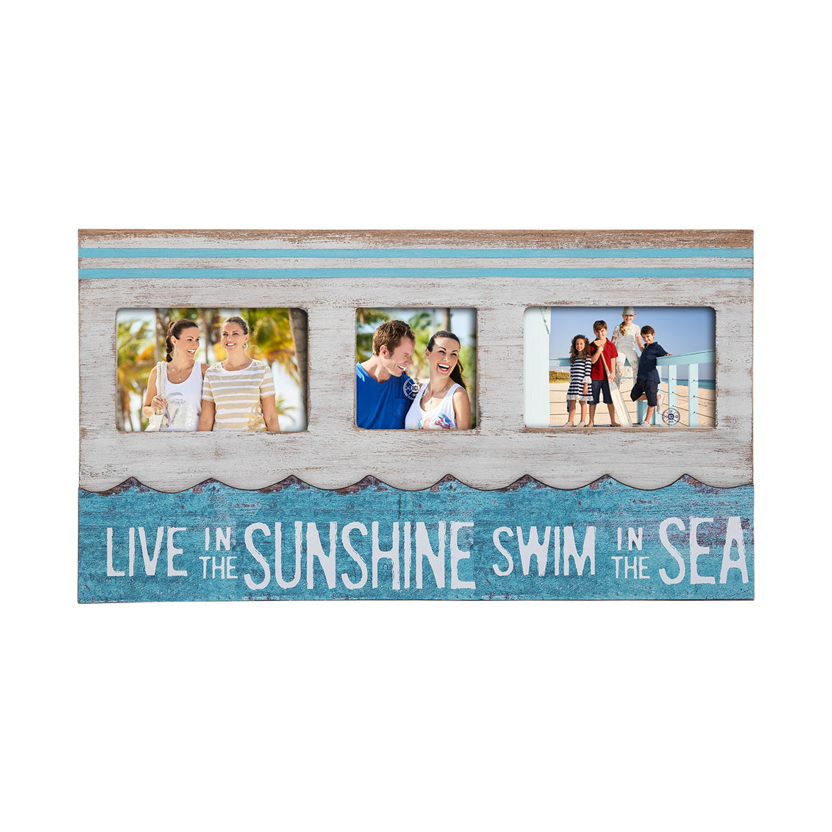 6 x 4 in. & 4 x 4 in. Sunshine & Sea Tri-Picture Frame – C&F ...