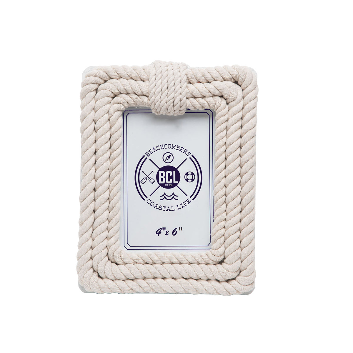 4 in. x 6 in. Cream Rope Picture Frame – C&F Enterprises, Inc.