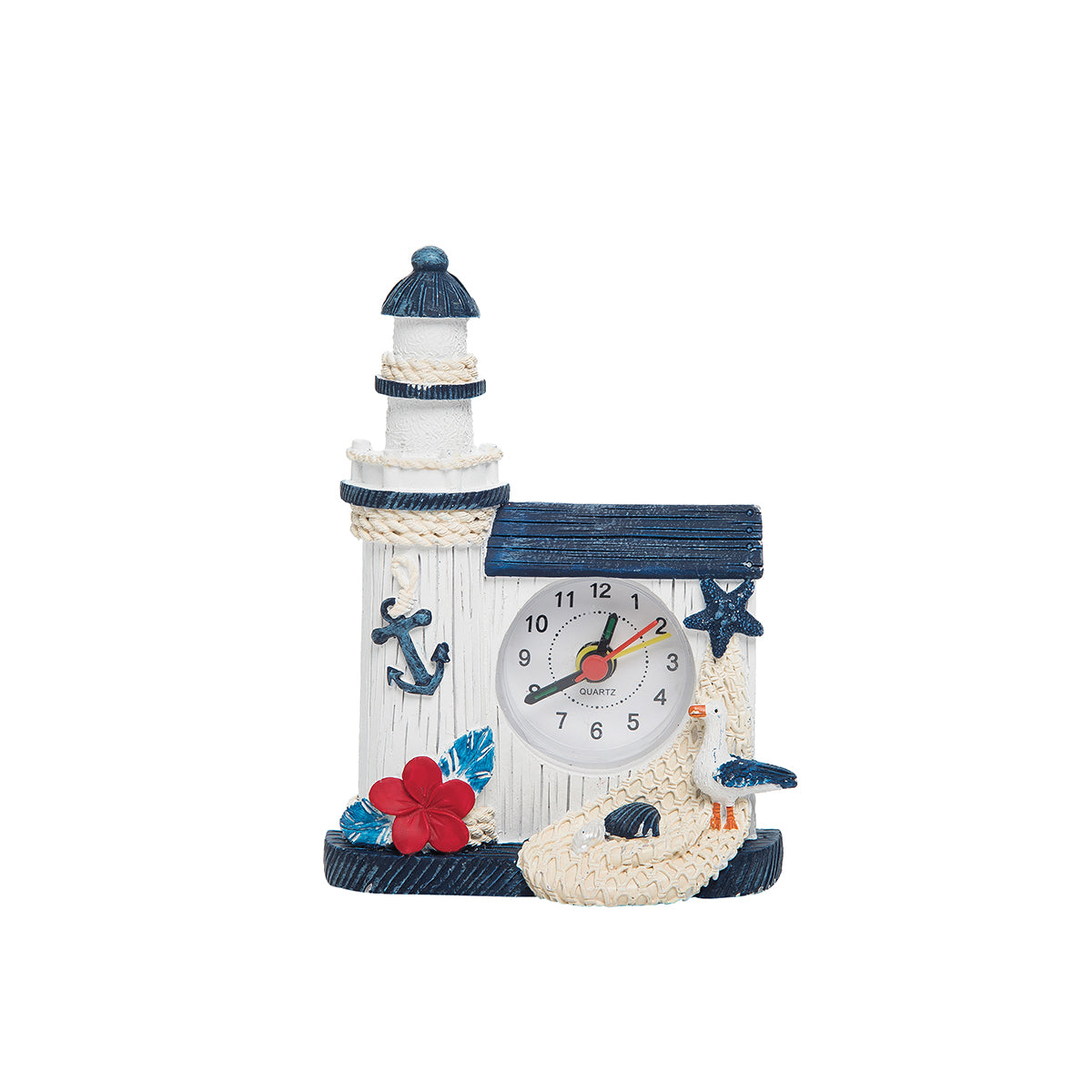 Blue & White Lighthouse Alarm Clock – C&F Enterprises, Inc.