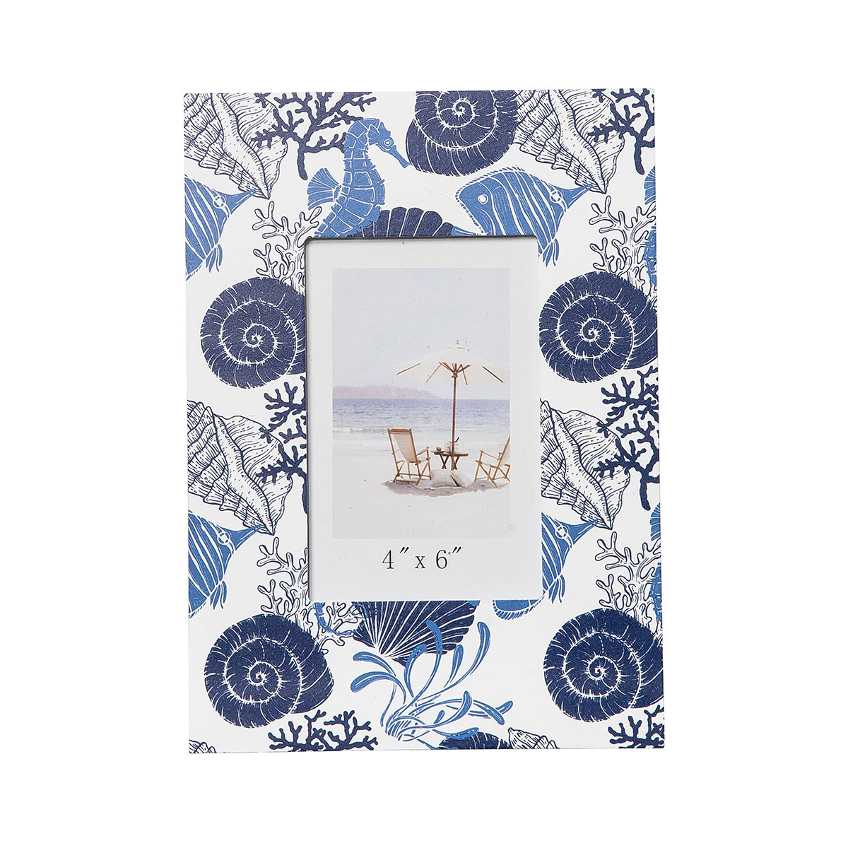 4 in. x 6 in. Blue Shell Rectangle Frame – C&F Enterprises, Inc.