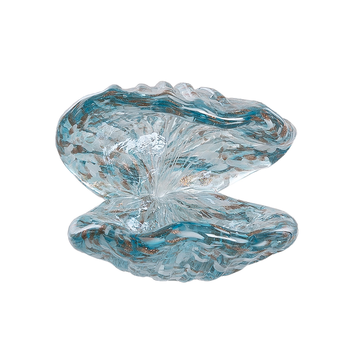 Aqua with Flecks Glass Clam Shell – C&F Enterprises, Inc.