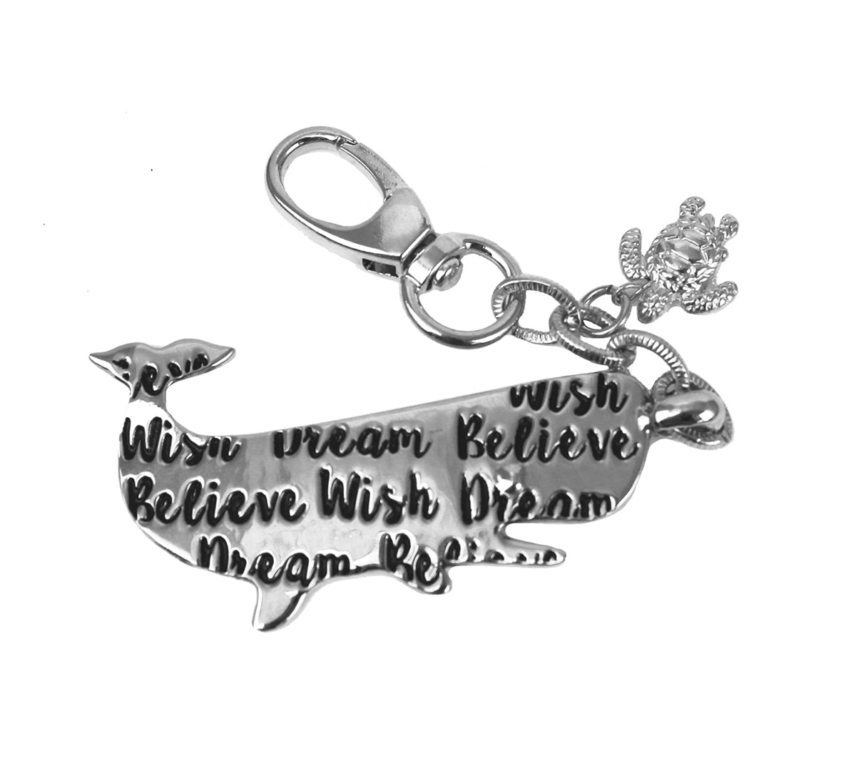 Silver Whale Key Fob Bag Charm – C&F Enterprises, Inc.