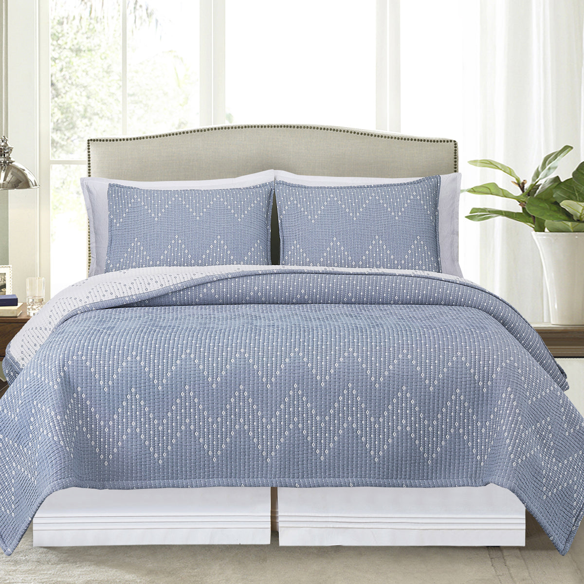 Chambray Maya Jacquard Coverlet Set – C&F Enterprises, Inc.