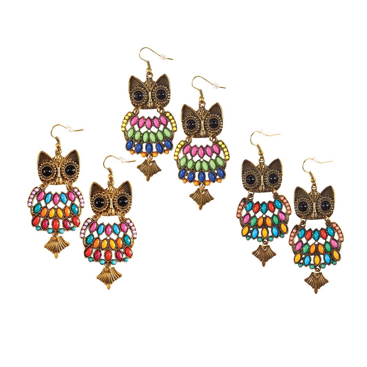 Groovy Owl Earrings, Asst. of 3 – C&F Enterprises, Inc.