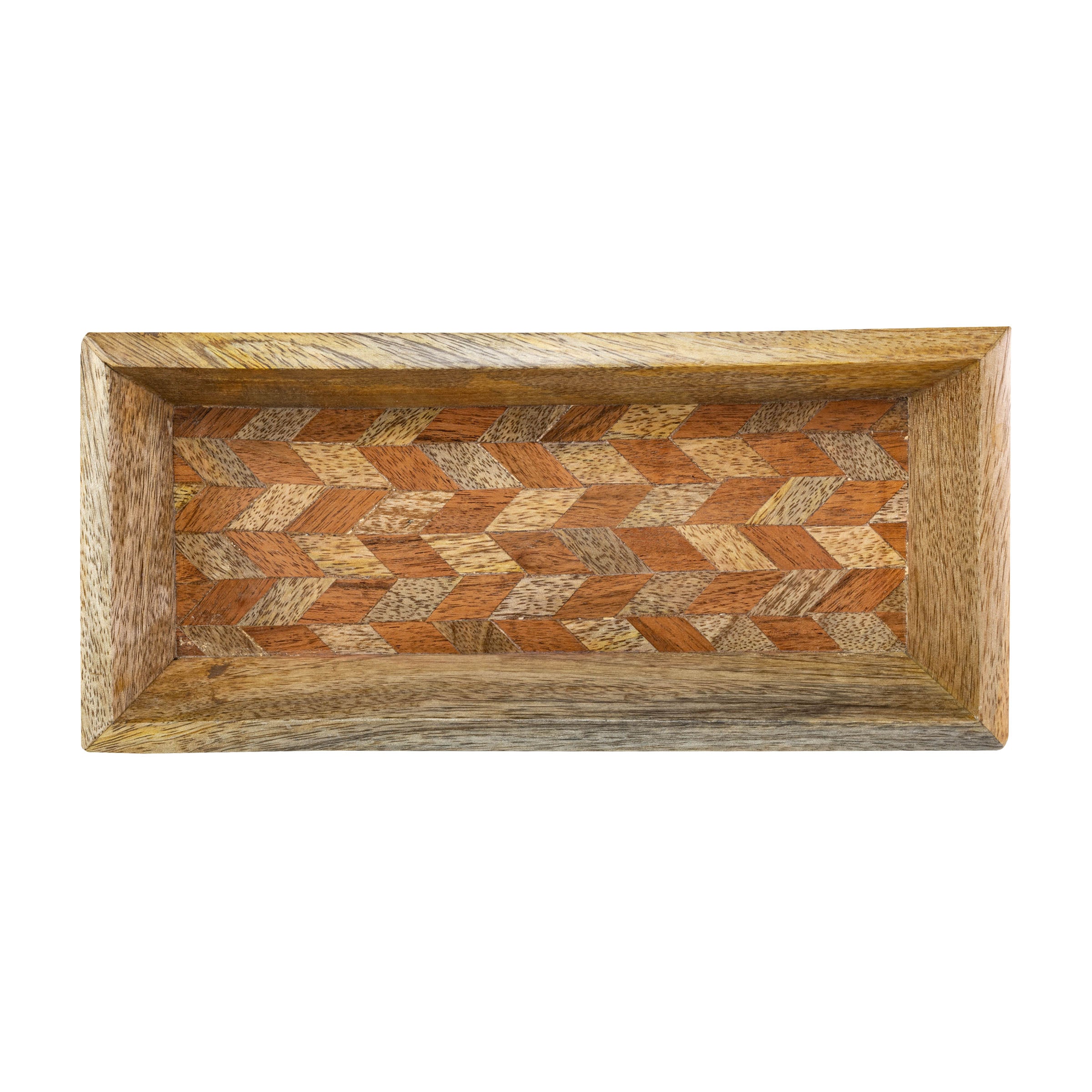 CLAUDINE TILED TRAY MANGO WOOD (MIN 2) – C&F Enterprises, Inc.