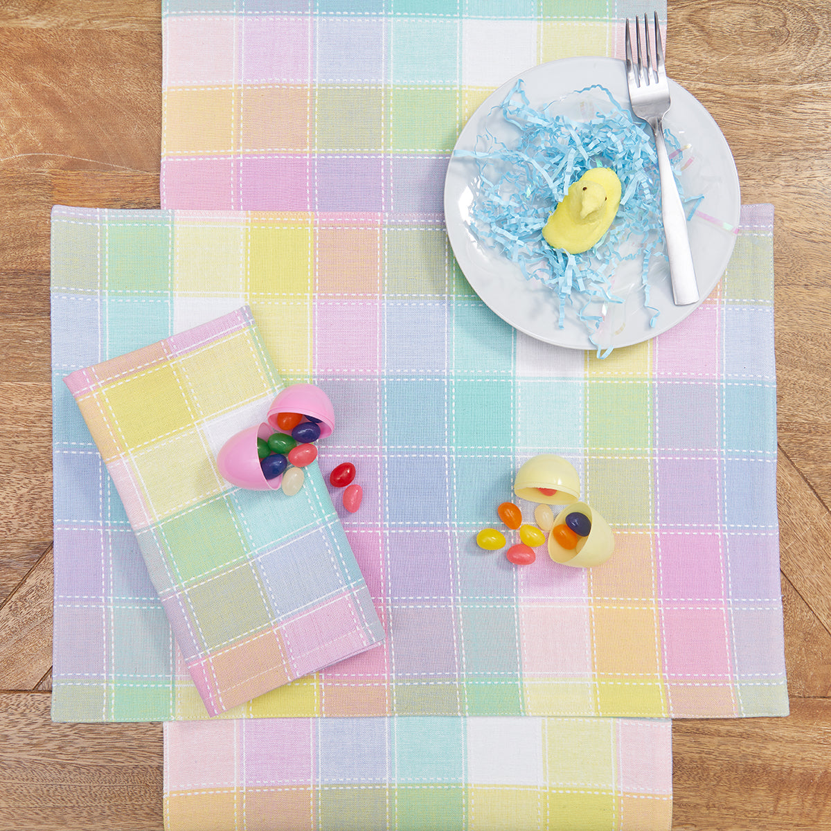 Hana Color Block Plaid Table Linens – C&F Enterprises, Inc.