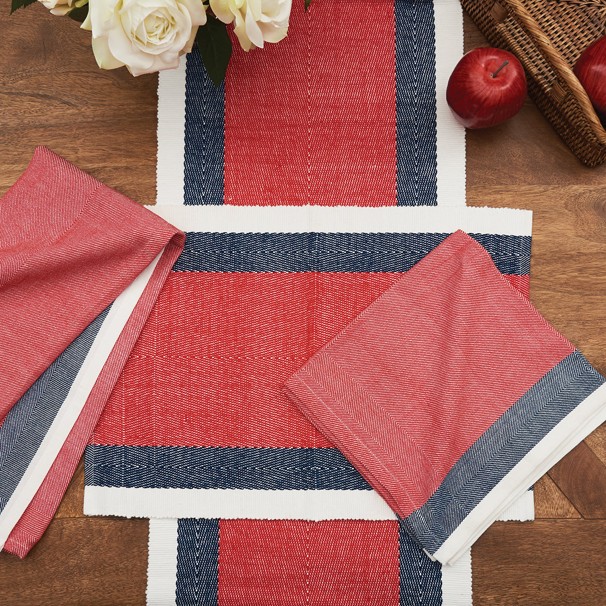 Liberty Stripe Table Linens – C&F Enterprises, Inc.