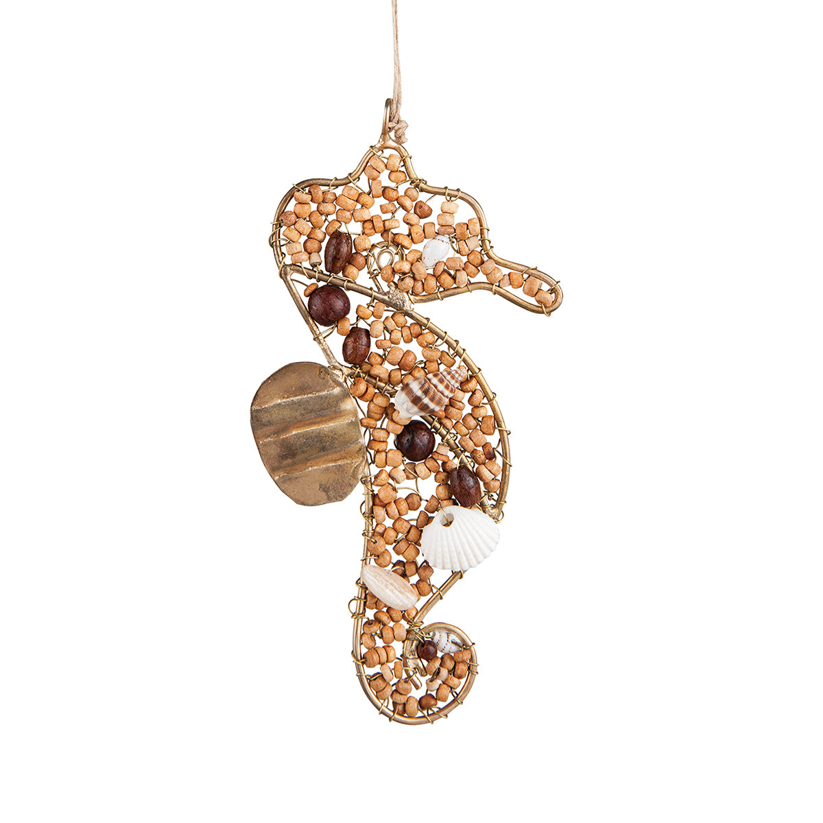 Natural Beaded Seahorse Ornament – C&F Enterprises, Inc.