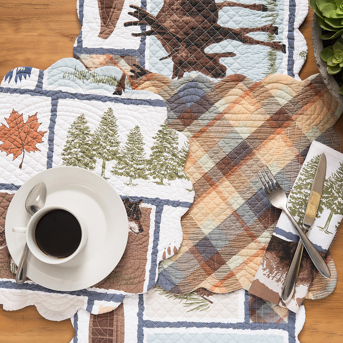 Oakley Lodge Table Linens – C&F Enterprises, Inc.