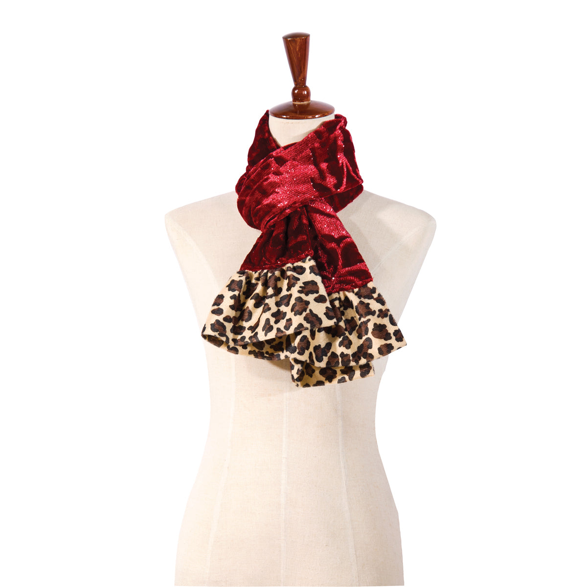 Red Velvet Leopard Scarf – C&F Enterprises, Inc.