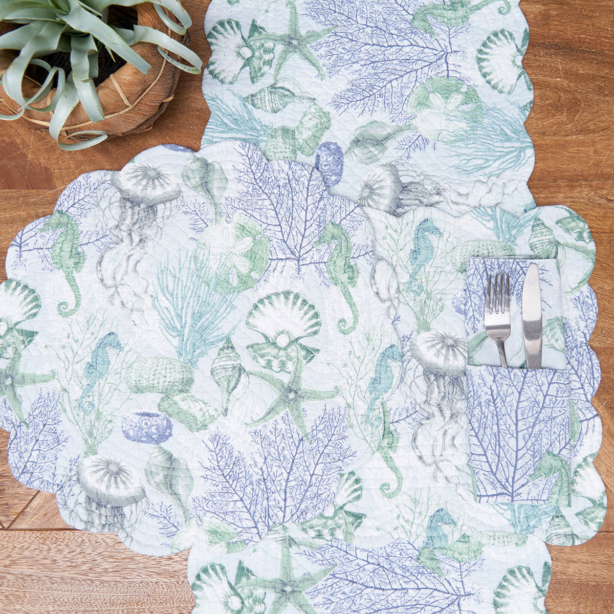Shoreline Waters Table Linens – C&F Enterprises, Inc.