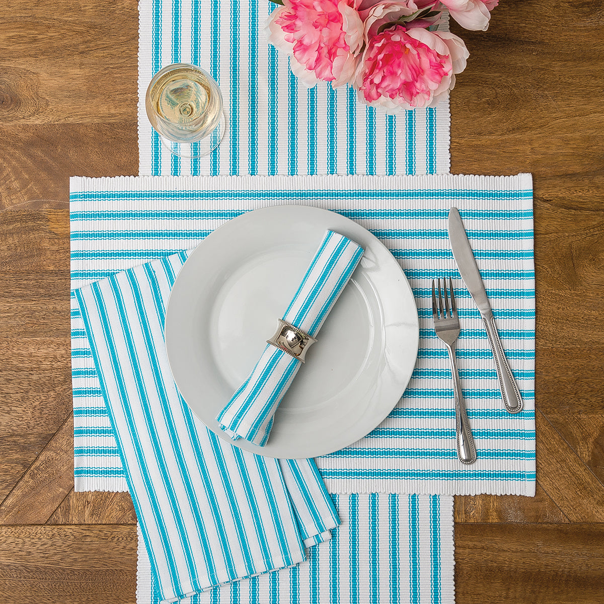 Ticking Stripe Table Linens – C&F Enterprises, Inc.