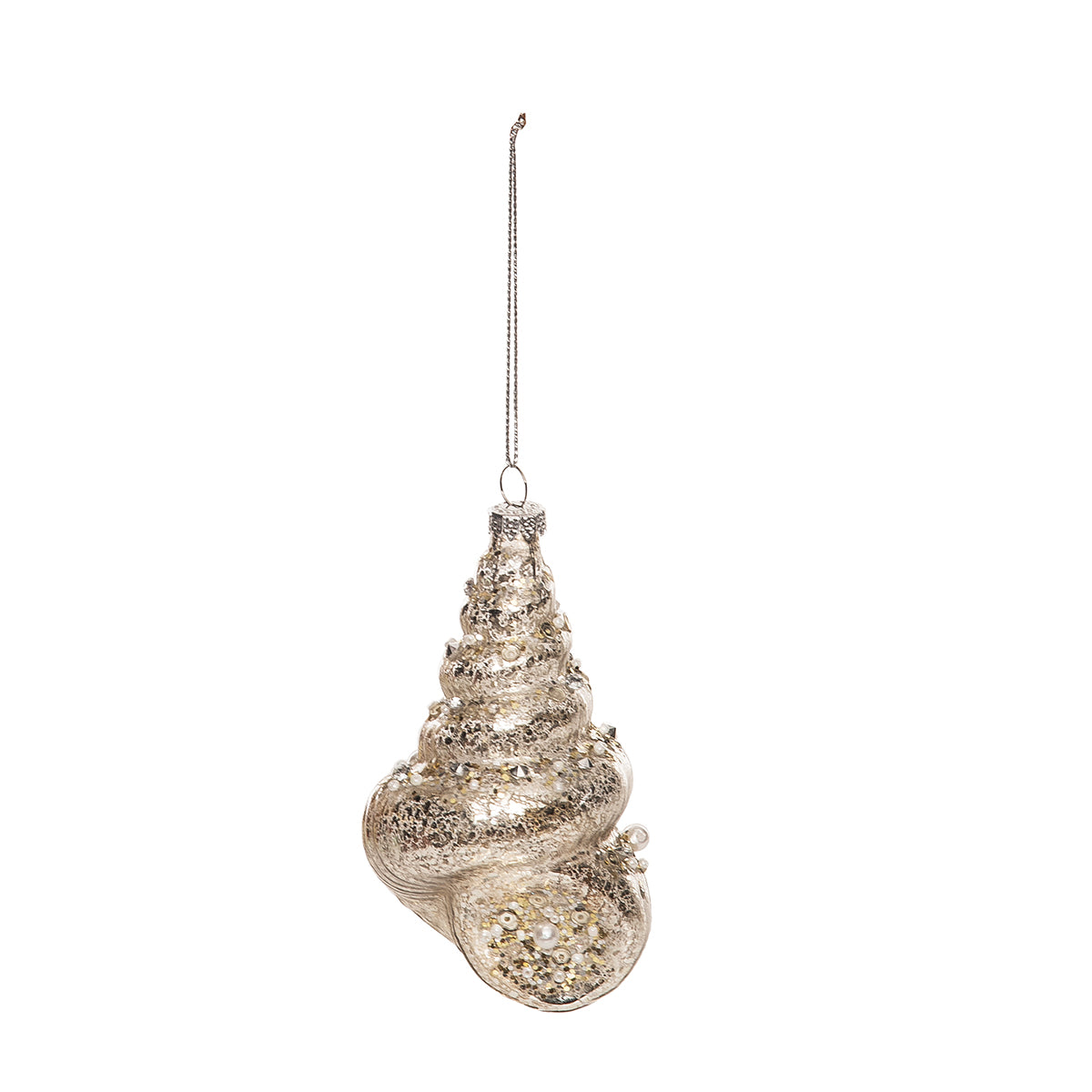 Glass Gold Auger Shell Ornament – C&F Enterprises, Inc.