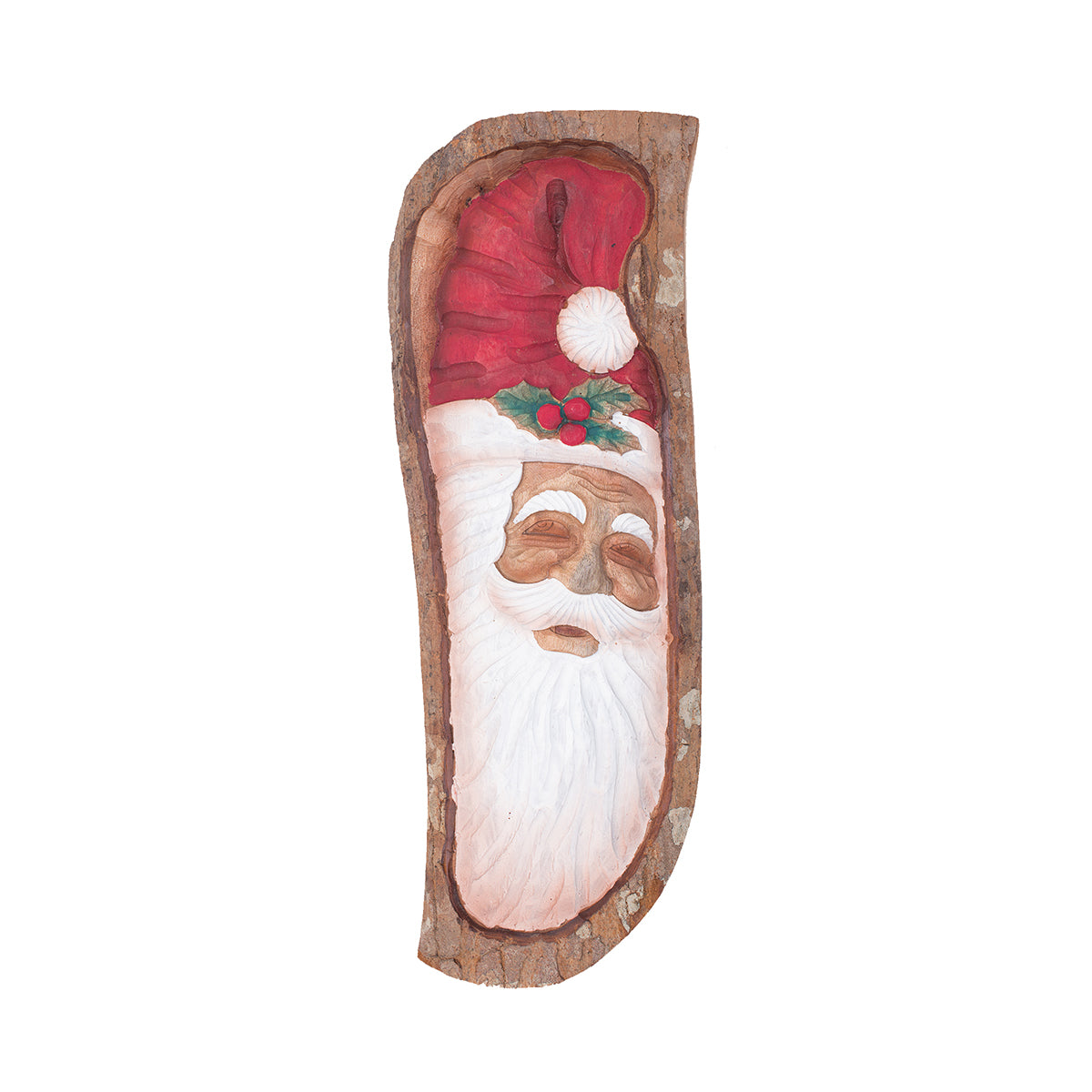 Wooden Bark Santa Claus Wall Decor – C&F Enterprises, Inc.